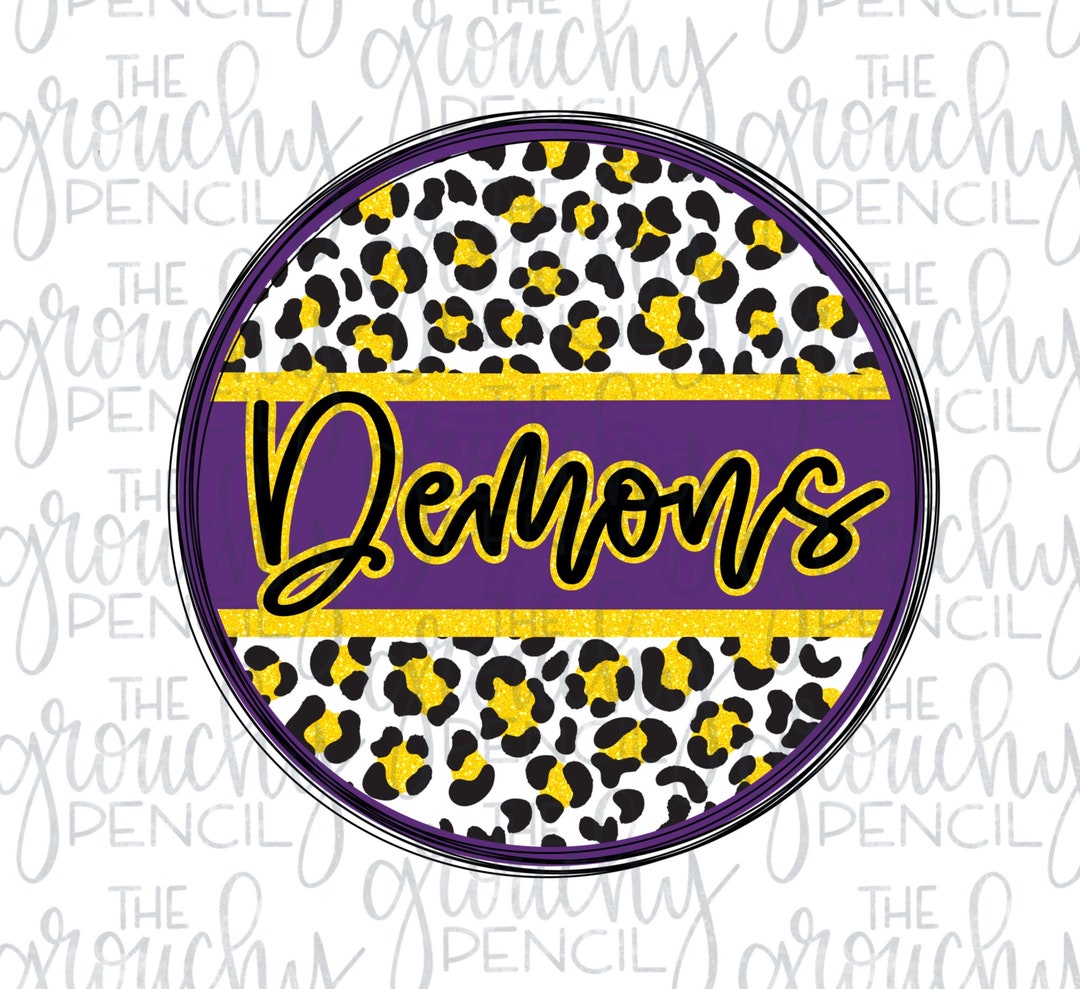 Demons Baseball Football Softball Basketball Handlettered PNG File ...