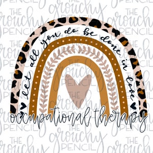 Occupational Therapy OT Rainbow Handlettered PNG Digital - Etsy