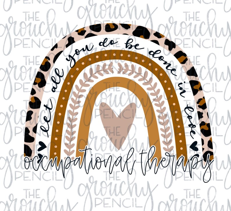 Occupational Therapy OT Rainbow Handlettered PNG Digital - Etsy