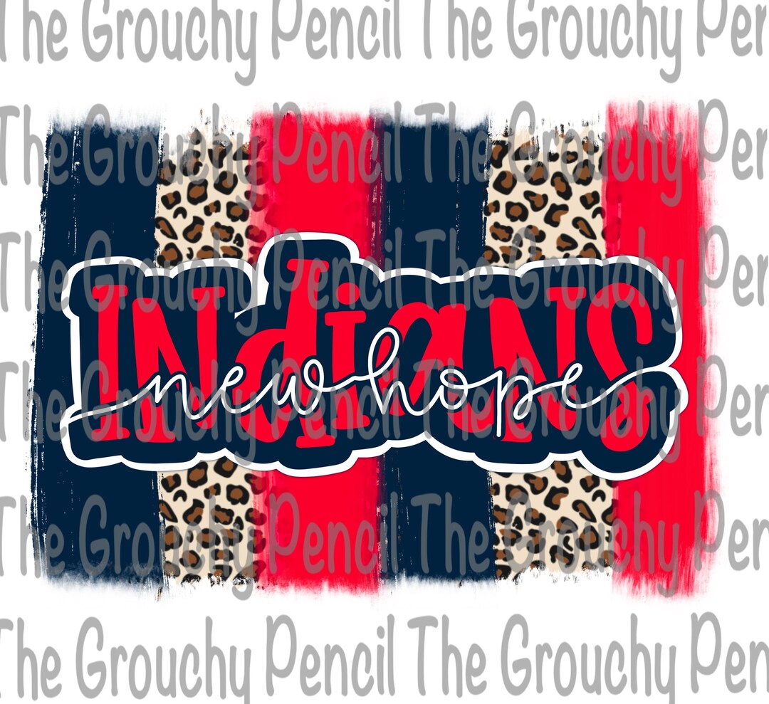 New Hope Indians Baseball Handlettered PNG File - Etsy