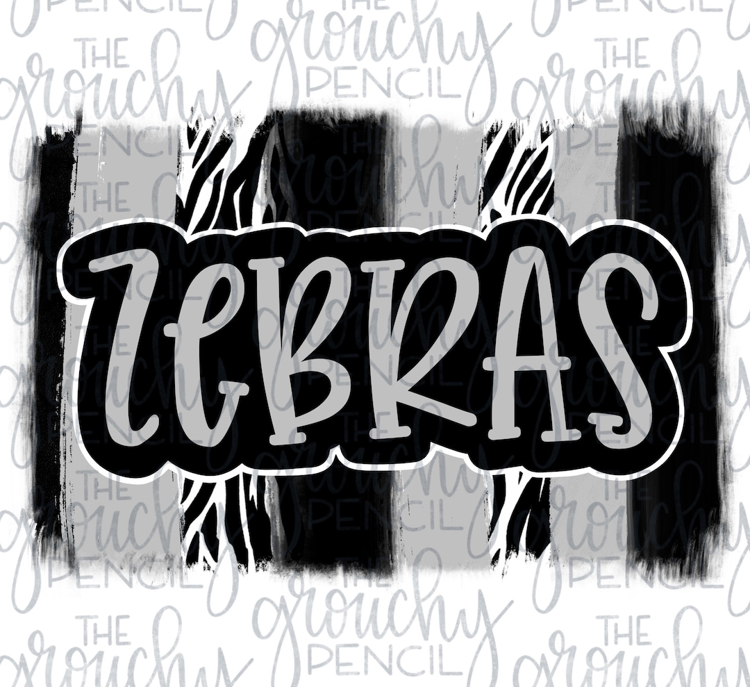 Zebras Baseball Softball Basketball Football Team Name Graphic PNG ...