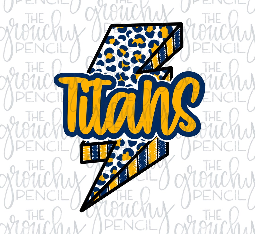 Titans Lightning Bolt Mascot Baseball Softball Basketball Football Team ...