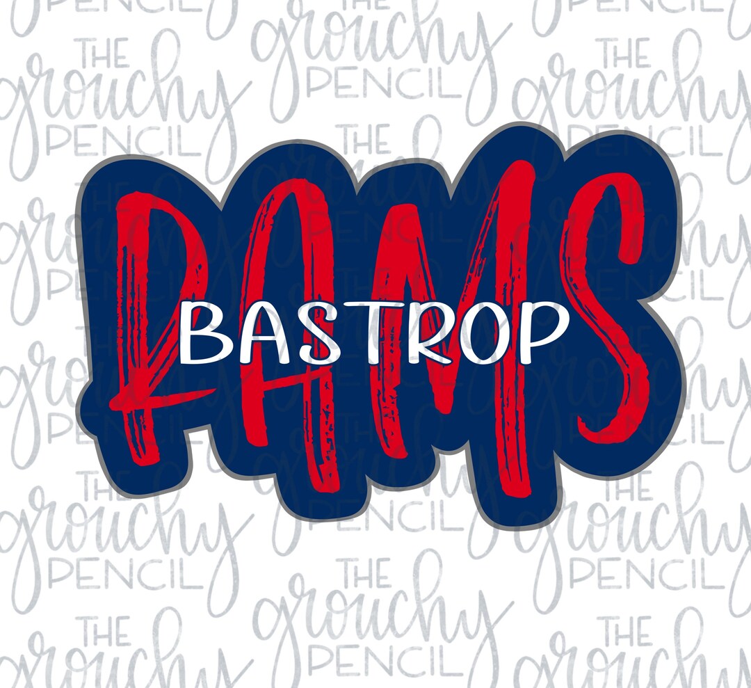 Bastrop Rams Baseball Softball Basketball Football Team Name Graphic ...