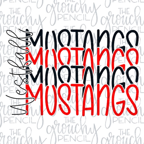 Westfall Mustangs Png - Etsy
