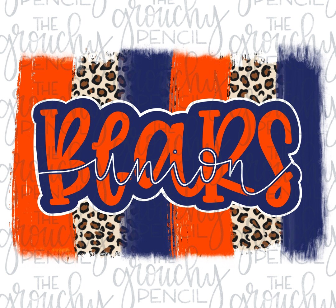 Union Bears Baseball Softball Basketball Football Team Name Graphic PNG ...