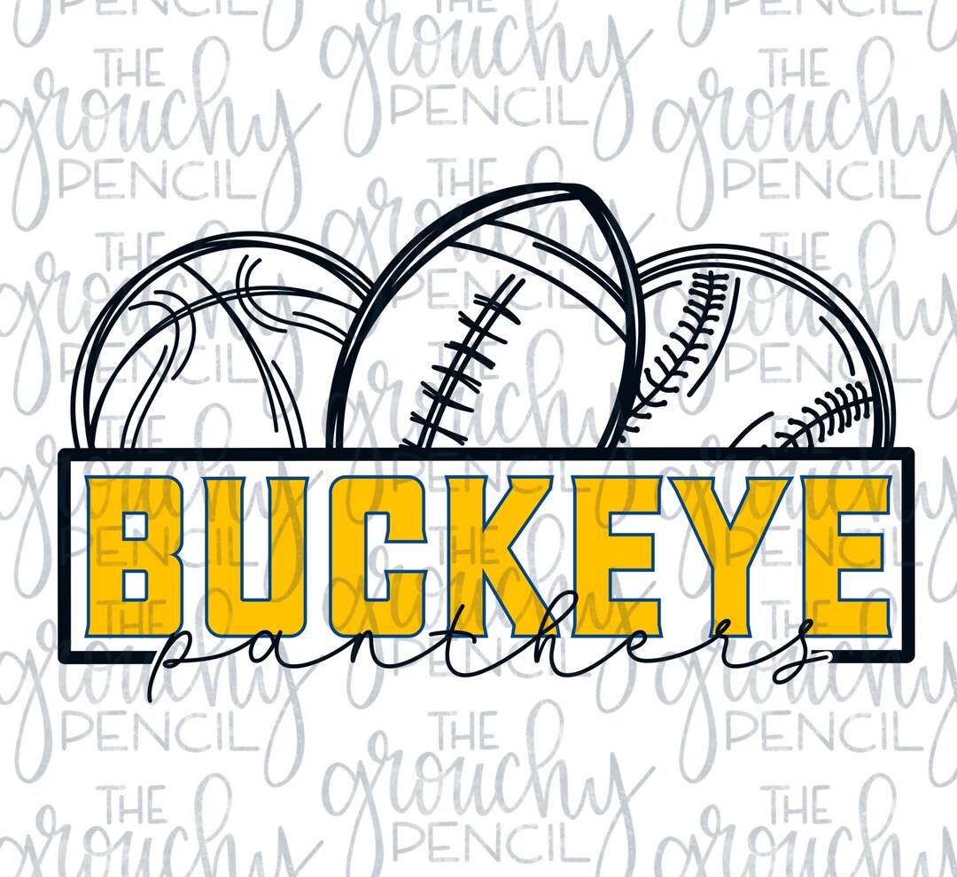 Buckeye Panther Pride Baseball Softball Basketball Football Team Name ...