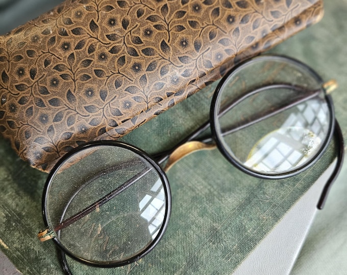 Antique Shur-on GF Windsor Round Glasses | 1920s Gold-filled Cable ...