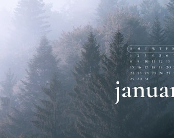 January Desktop Wallpaper, Instant Download, Wallpaper, Laptop ...