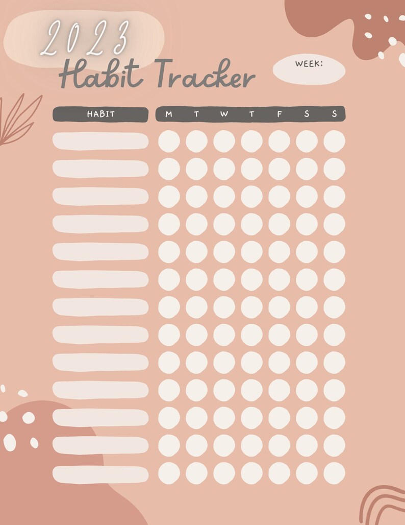 2023 Habit Tracker - Etsy