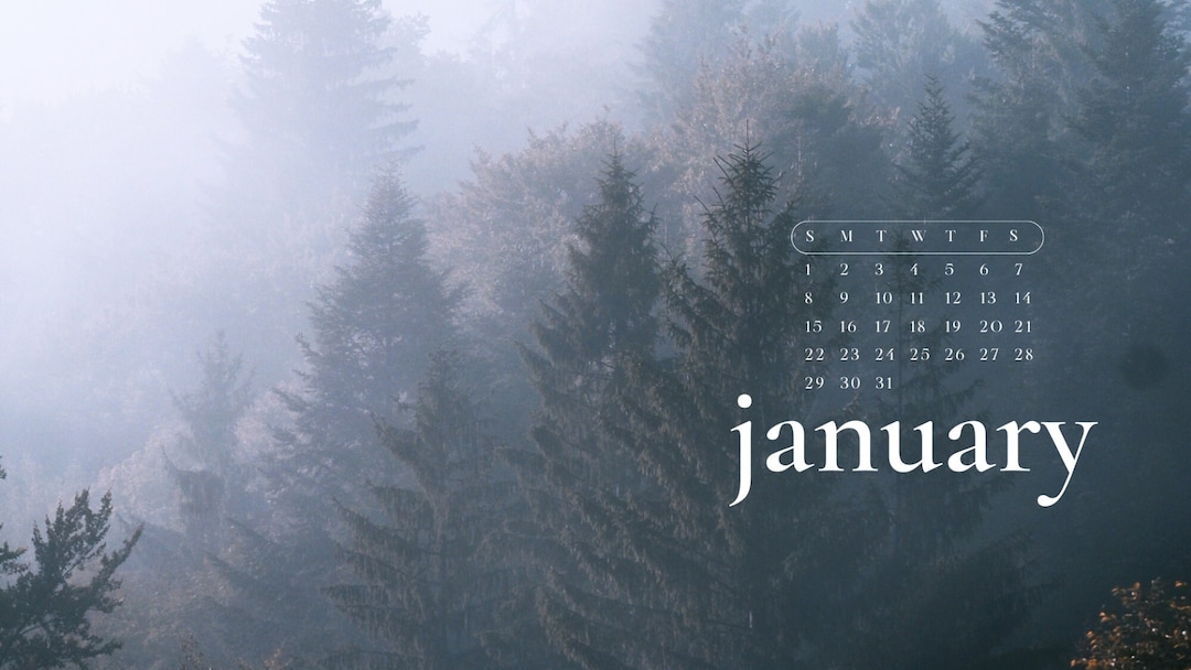 January Desktop Background - Etsy