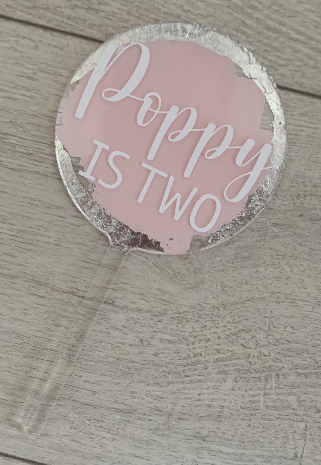 Circle Acrylic Cake Topper - Etsy