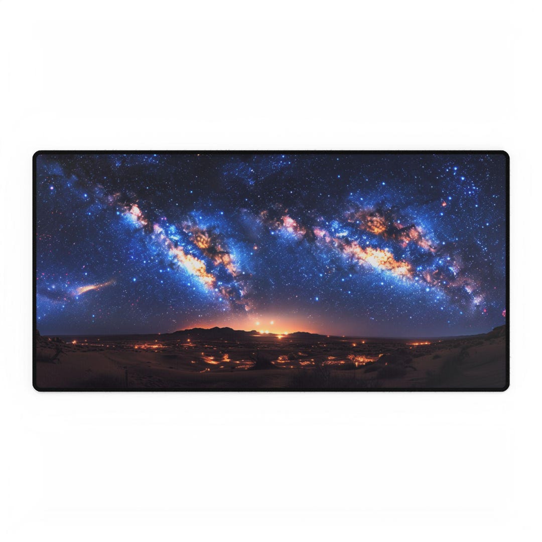 Desk Mats, Nebula Stars Space Desk Mat, Starry Night Galaxy Mouse Pad ...