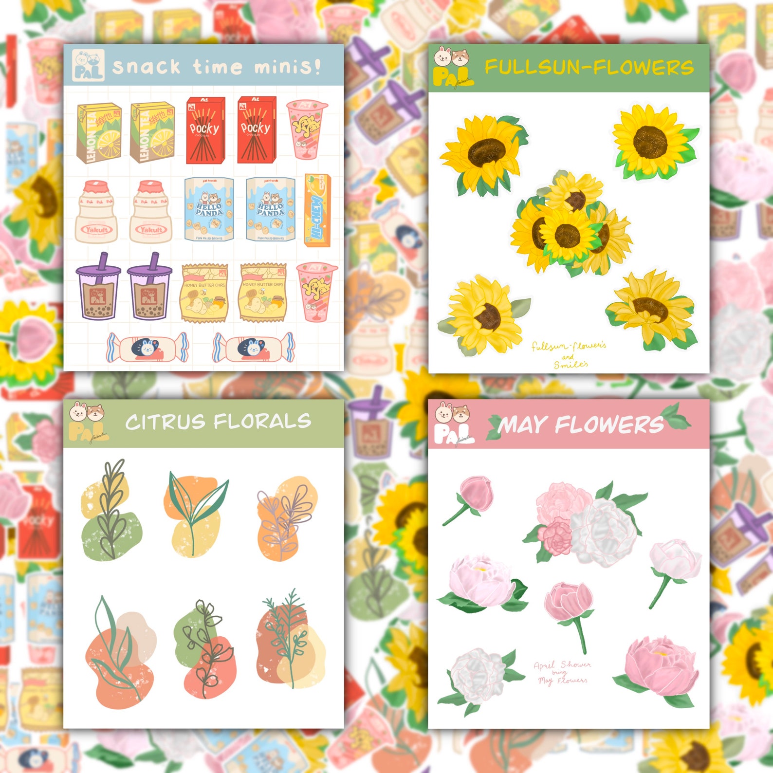 Mini Sticker Sheets Set Sticker Sheet Bundle - Etsy