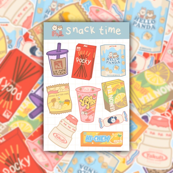 Japanese Snack Stickers - Etsy