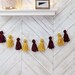 Scarlet and Gold Tassel Garland Boho Garland Boho Tassel - Etsy