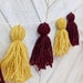 Scarlet and Gold Tassel Garland Boho Garland Boho Tassel - Etsy