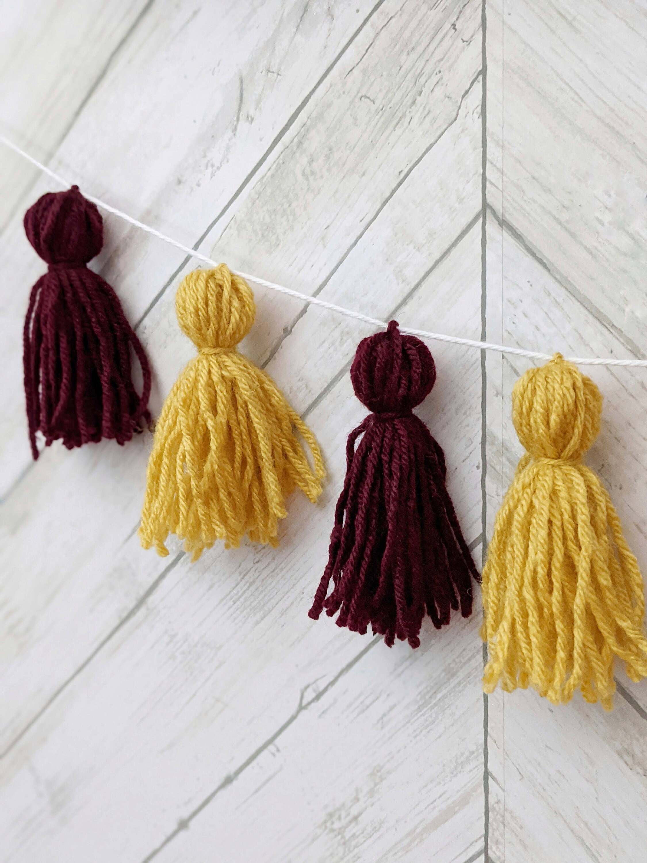 Scarlet and Gold Tassel Garland Boho Garland Boho Tassel - Etsy