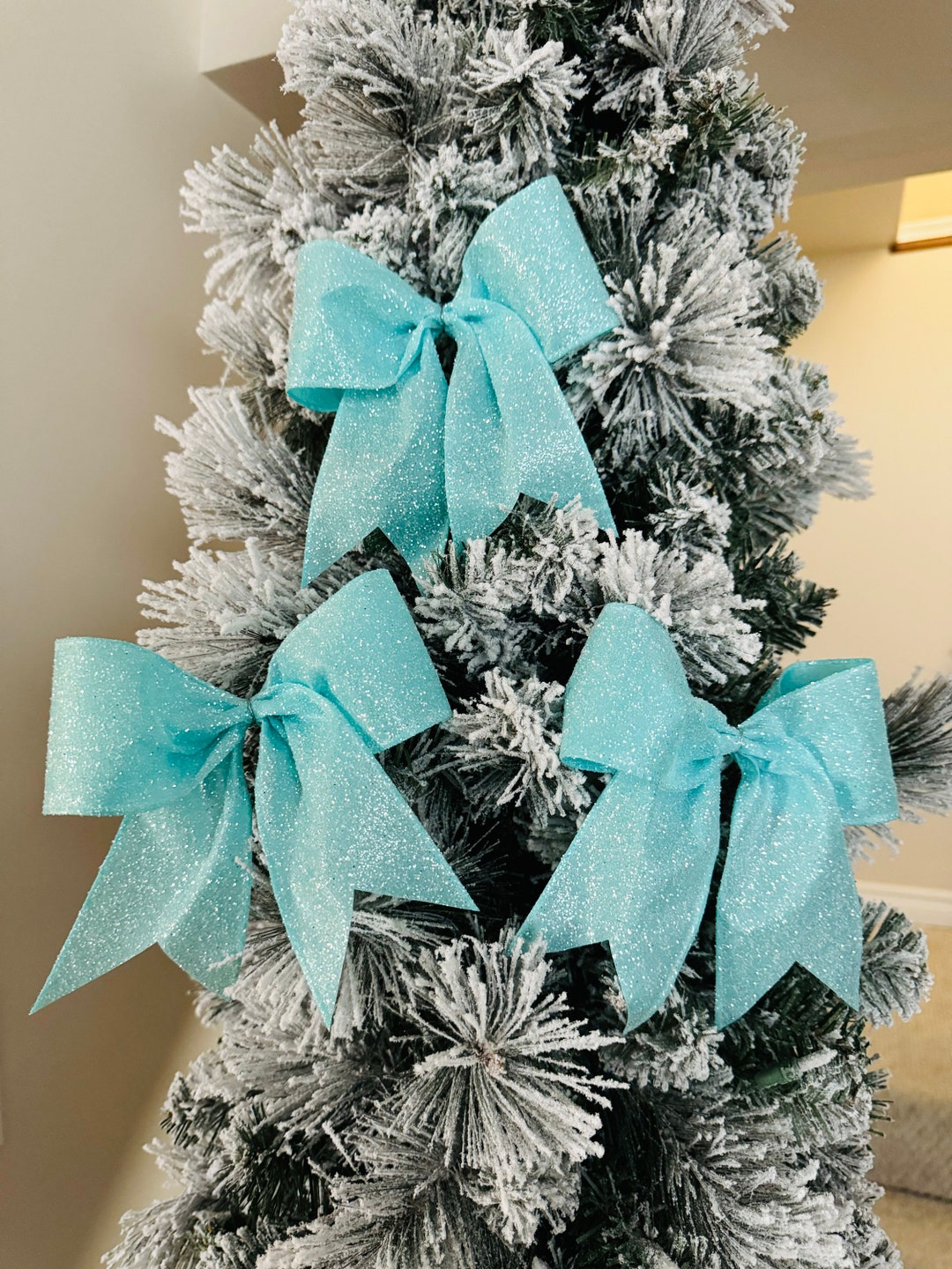 Christmas Tree Bow, Set of Six Bows, Christmas Bow Decor, Christmas ...