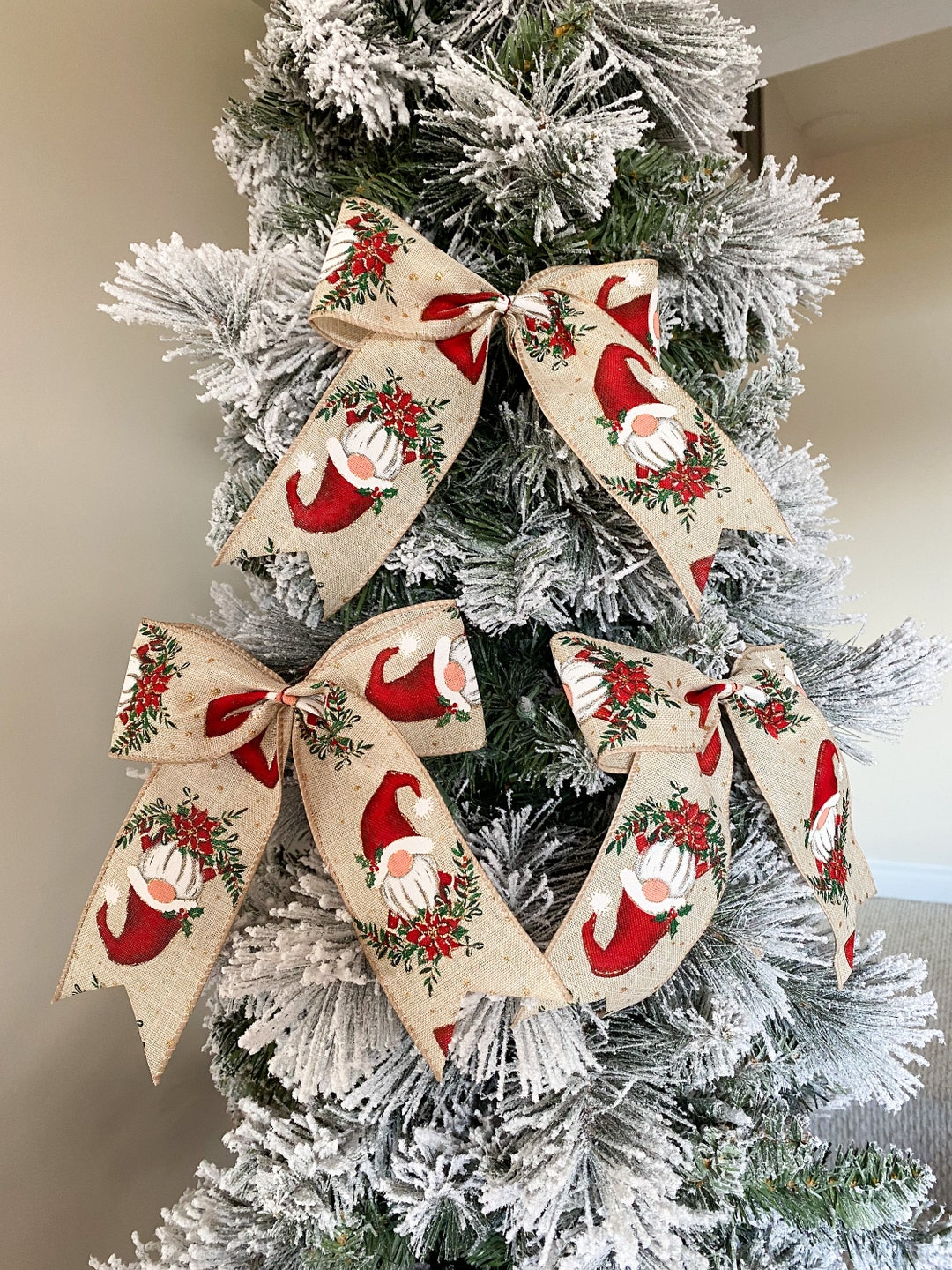 Christmas Tree Bow, Tree Bow, Set of Six Bows, Pack of Six Bows ...