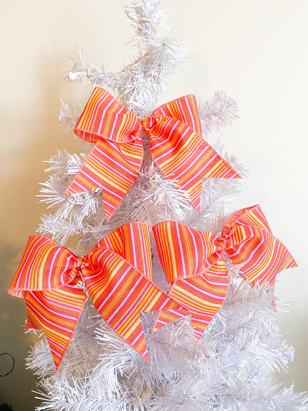 Tree Bow, Christmas Tree Bow, Pink Tree Bow, Pink Christmas Decor, Pink ...