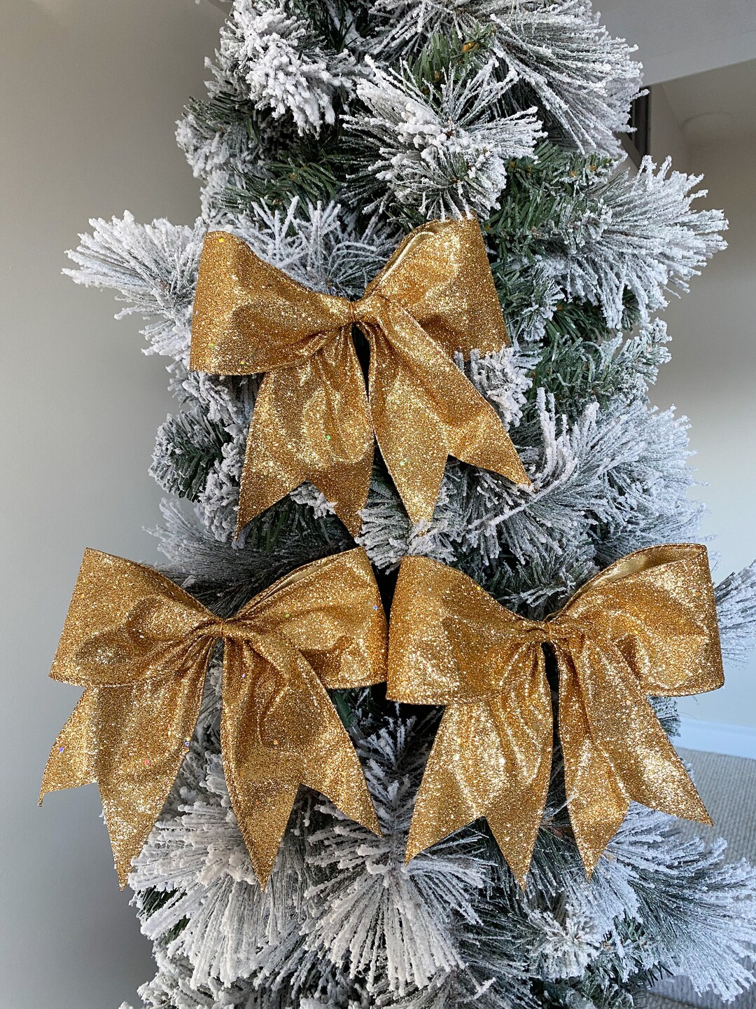 Christmas Tree Bow, Tree Bow, Set of Six Bows, Christmas Bow Decor ...