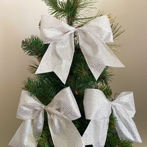 Christmas Tree Bow, Mini Tree Bow, Set of Six Bows, Christmas Bow Decor ...