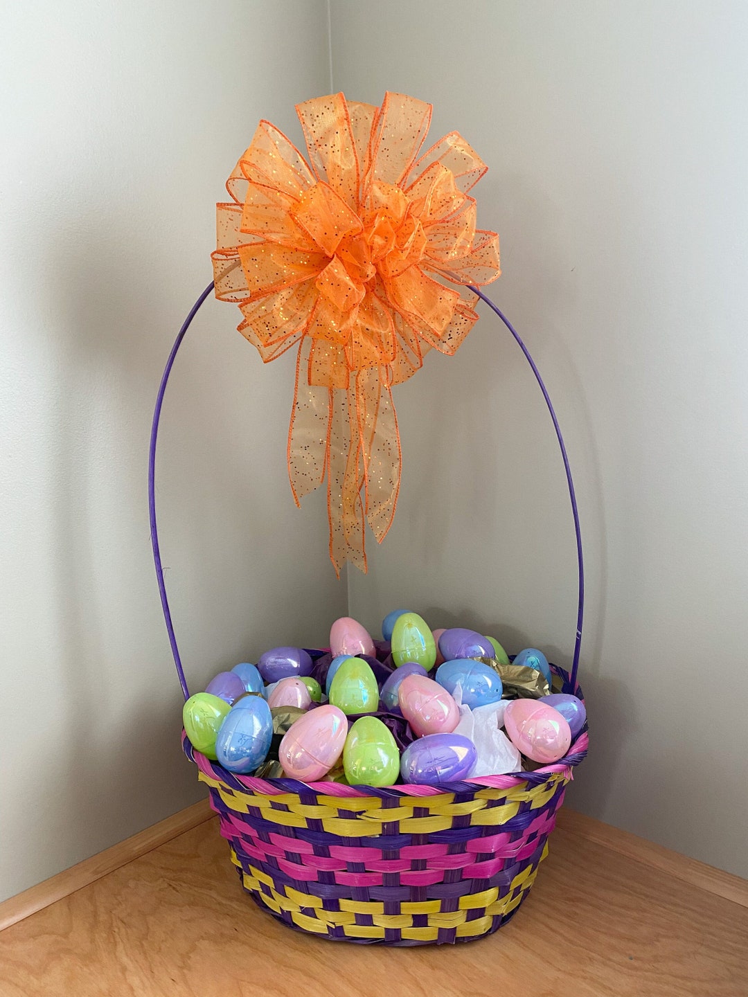 Easter Bow, Easter Basket Bow, Gift Bow, Easter Decorative Bow, Lantern ...