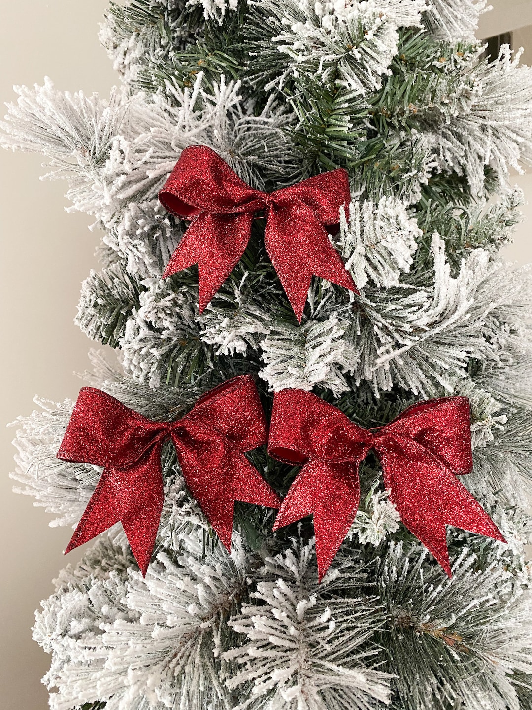 Christmas Tree Bow, Tree Bow, Christmas Tree Decor, Set of Six Bows ...