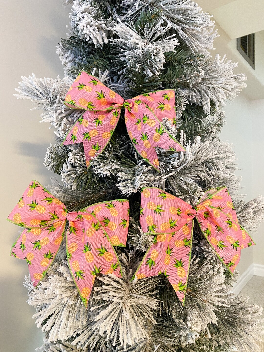 Tree Bow, Christmas Tree Bow, Pink Tree Bow, Pink Christmas Decor, Pink ...