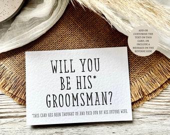 Personalized Groomsmen Proposal Card Flat Informational Best Man ...