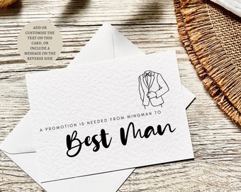 4x4 Minimalist Groomsman Proposal Card Will You Be My - Etsy