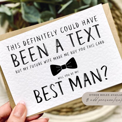Could Have Been a Text Will You Be My Groomsman / Best Man / - Etsy UK