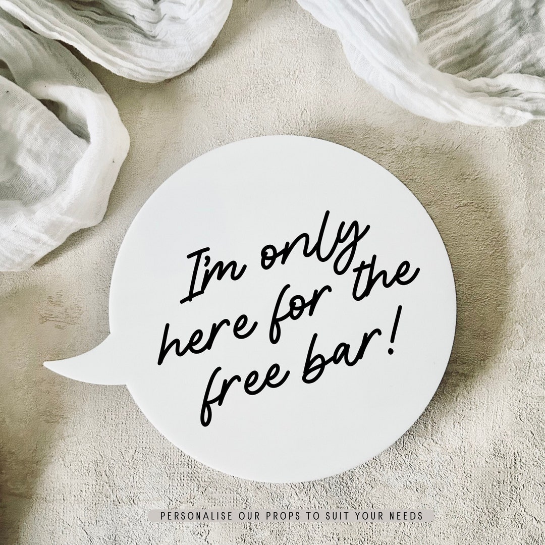 Speech Bubble Acrylic Photo Prop | Fun Wedding Party Photo Booth Prop ...