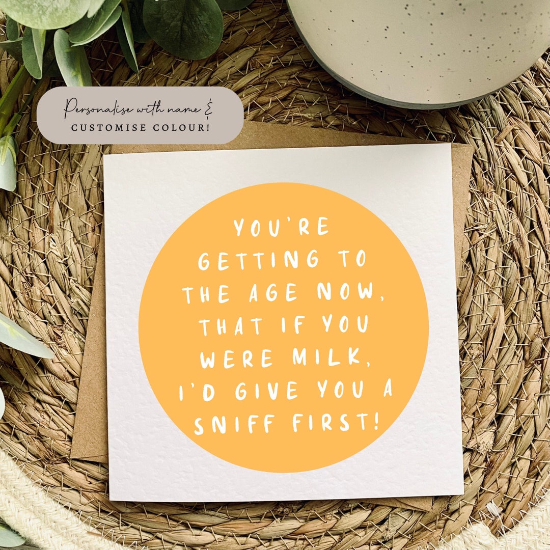 Give You a Sniff Greeting Card Personalised Birthday Old - Etsy