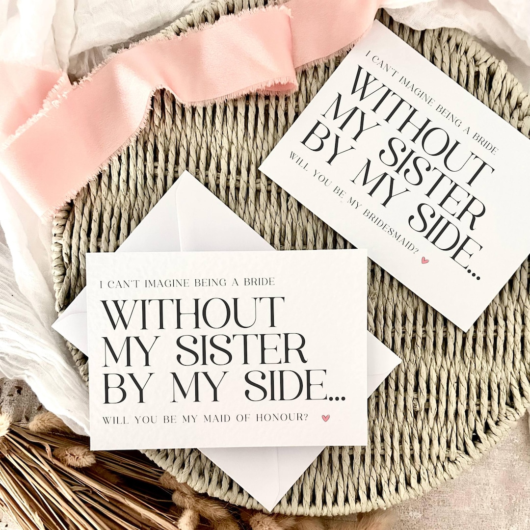 Sister by My Side | Maid of Honour Best Friend Gift for Her, Bridesmaid ...