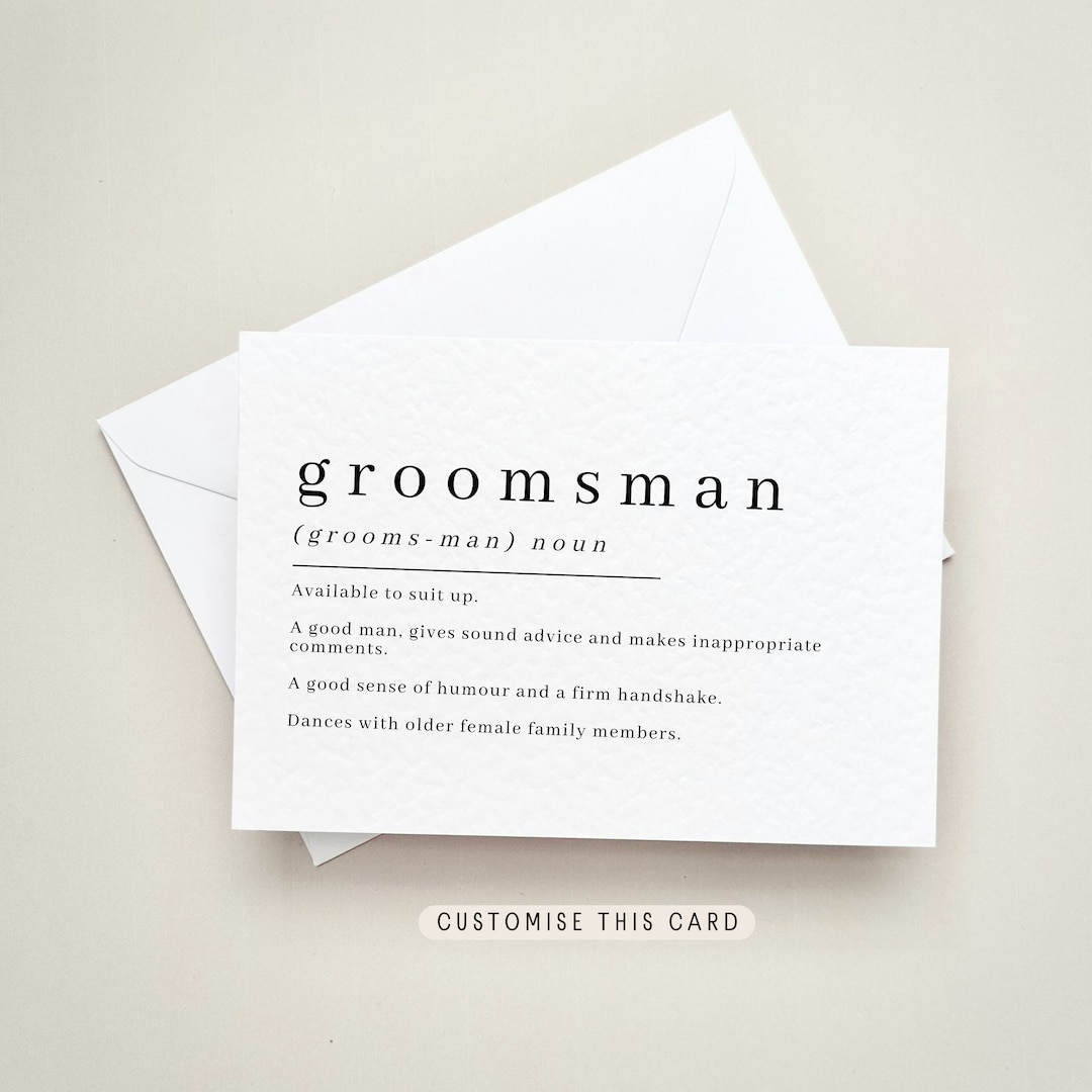 Groomsman Proposal Postcard, Personalised Wedding Keepsake for Him ...