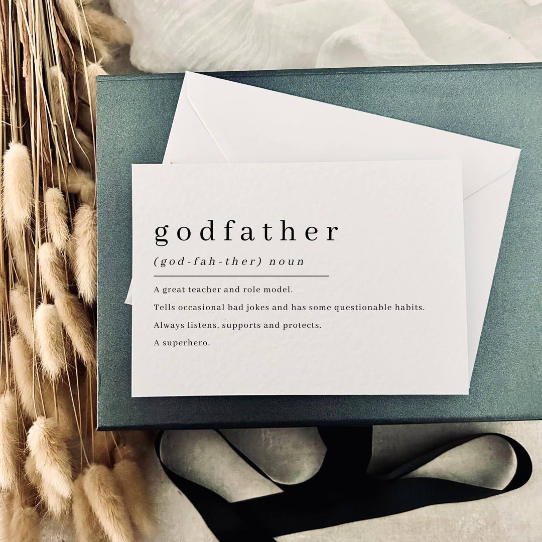 Godfather Definition Postcard | Will You Be My Godfather Proposal ...