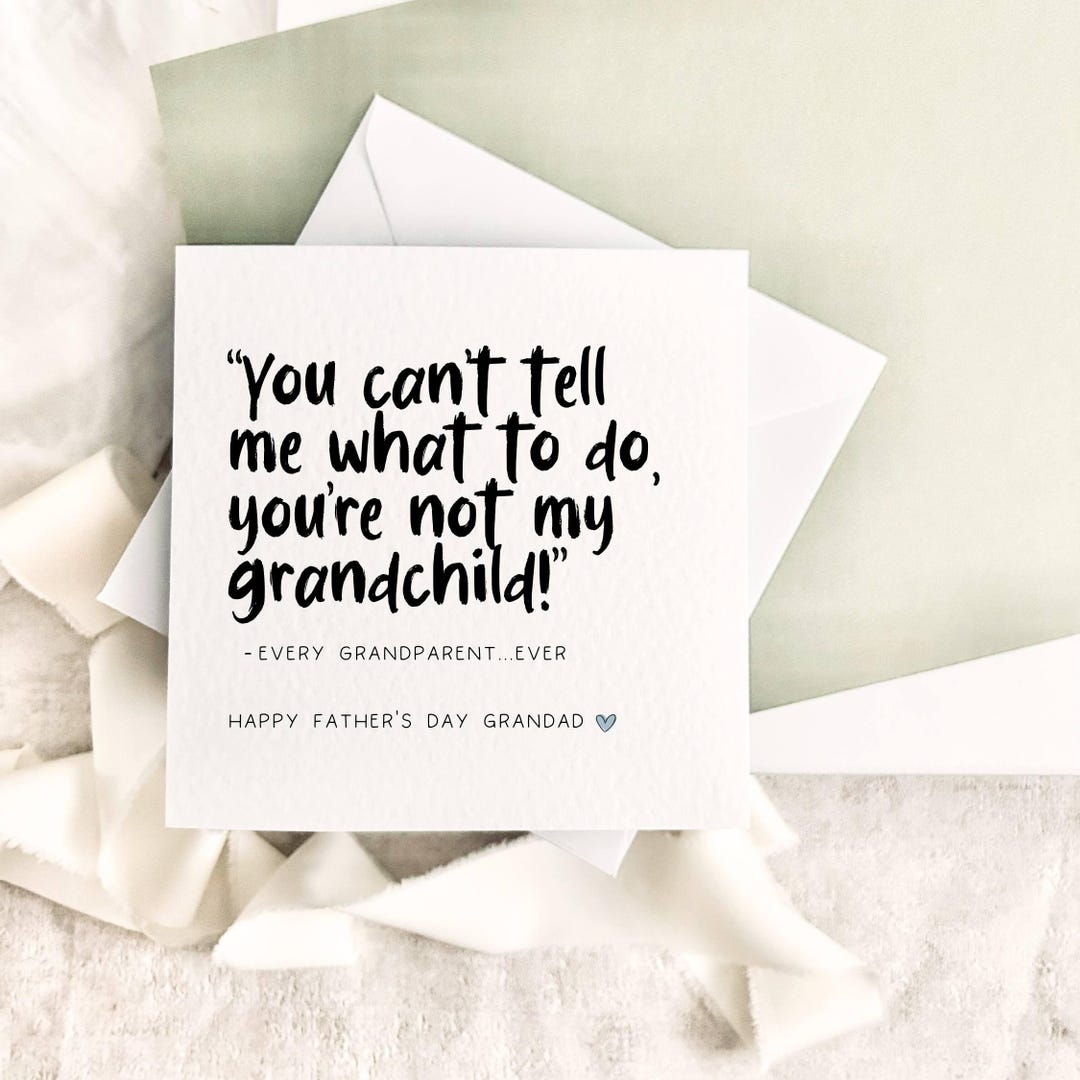 Personalised Father's Day Card | Funny Quote Print for Grandad, Father ...