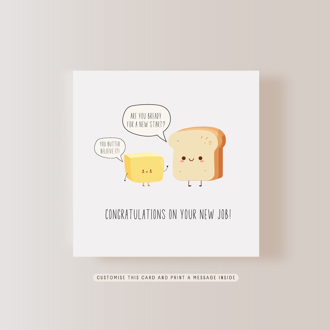 Good Luck New Job Card | Greeting Card for Work Bestie, Leaving Gift ...