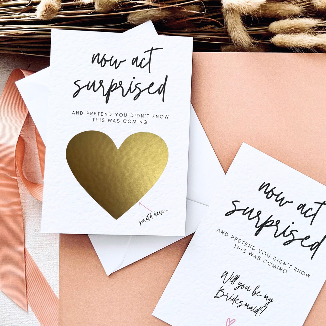 Scratch off Bridesmaid Proposal Card - Personalised Maid of Honour Gift ...