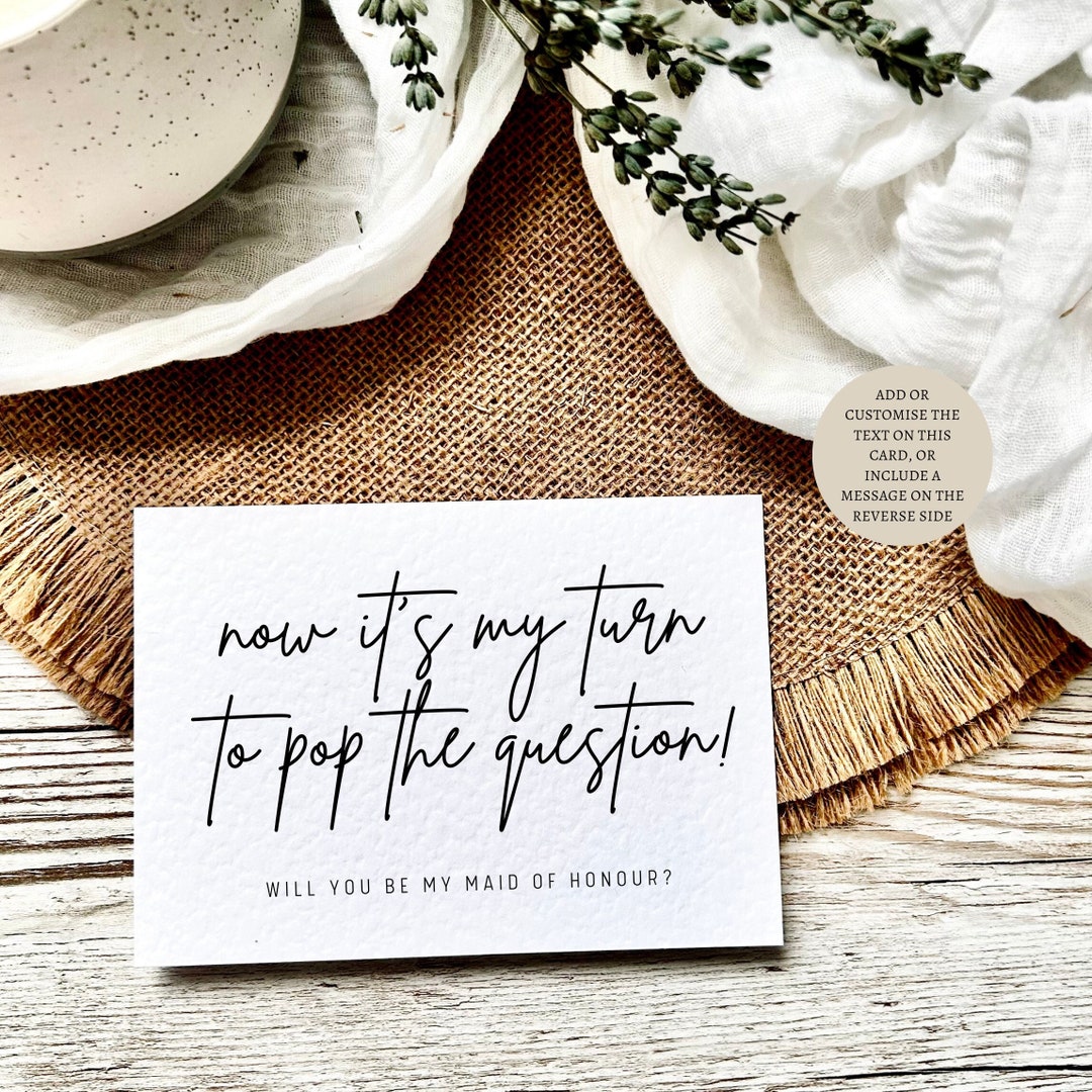 Pop the Question Will You Be My Bridesmaid Proposal Gift, Maid of ...