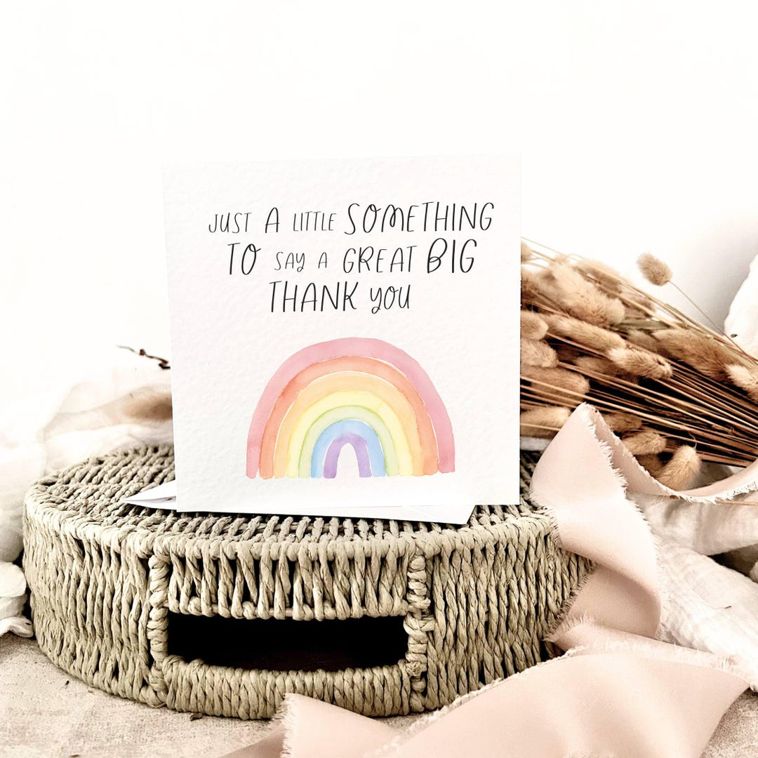Thank You Teacher Card | Personalised Rainbow TA Appreciation Card, End ...