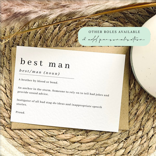 Best Man Card - Etsy UK