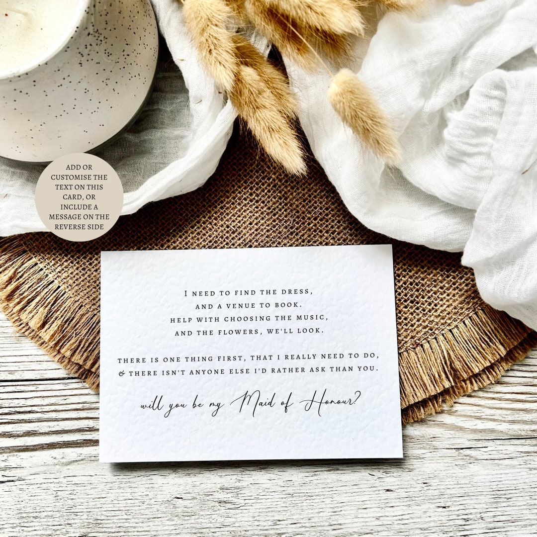 No One I'd Rather Ask Wedding Proposal Postcard Will You - Etsy