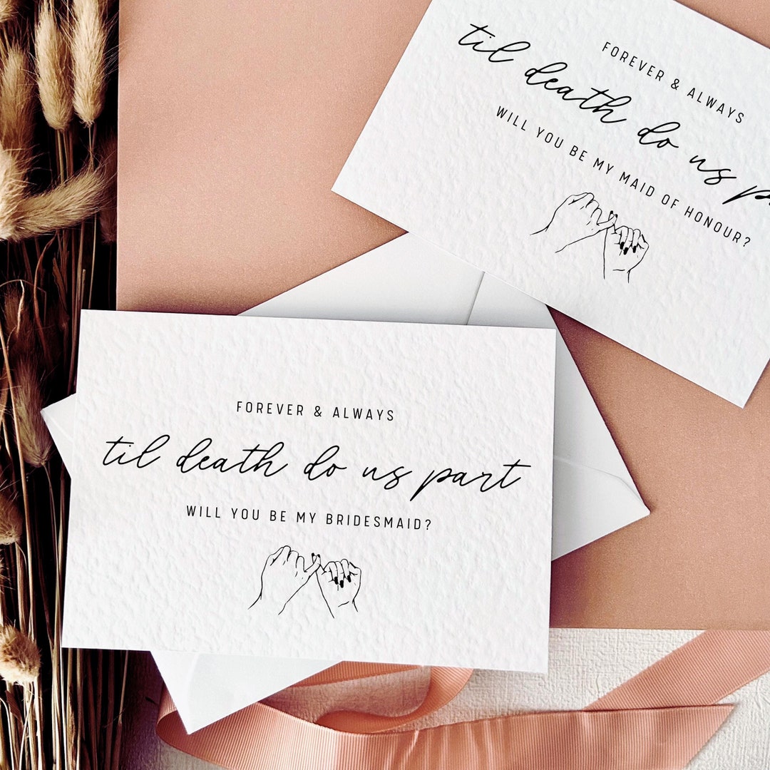Pinky Promise Proposal Card Will You Be My Bridesmaid Card, Maid of ...