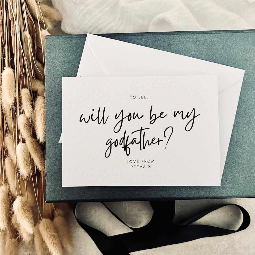 Will You Be My Godfather Proposal Card | From Goddaughter, Gift From ...
