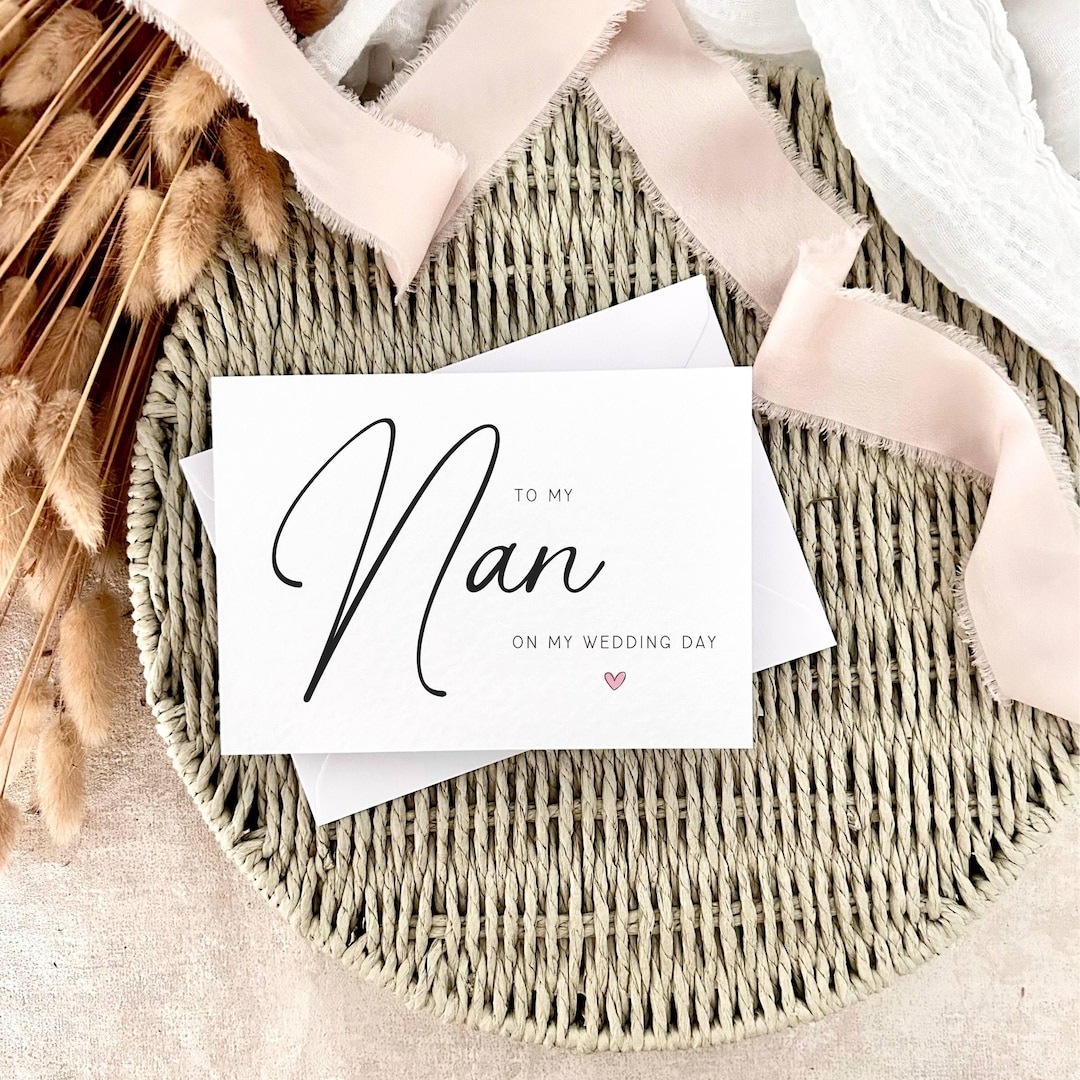 To My Nan on Wedding Day | Special Card for Grandmother From Bride or ...