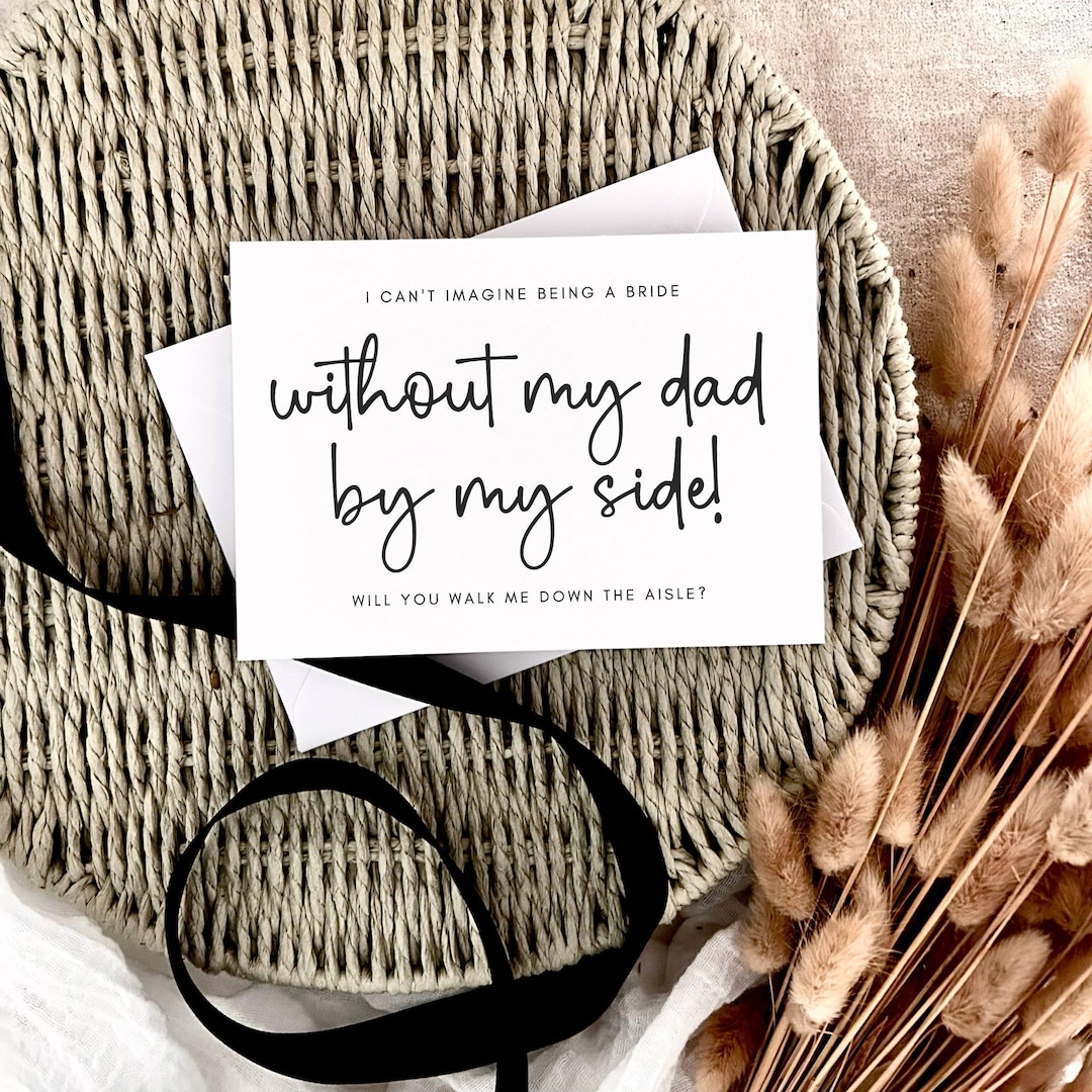 Dad by My Side Card | Walk Me Down the Aisle Gift for Dad, Proposal ...