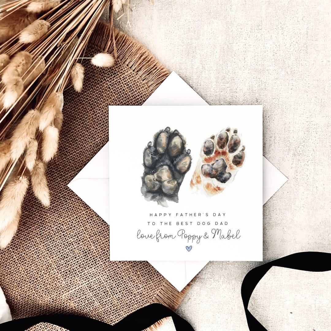 Father's Day Card for Dog Dad | Personalised With Love From the Dogs ...