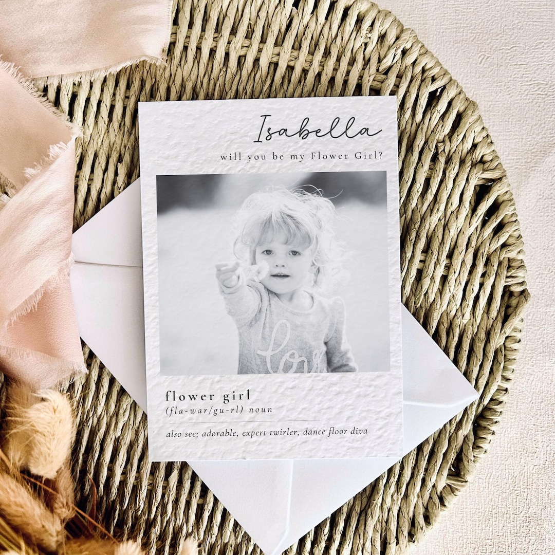 Personalised Flower Girl Proposal Card | Special Keepsake Gift for ...